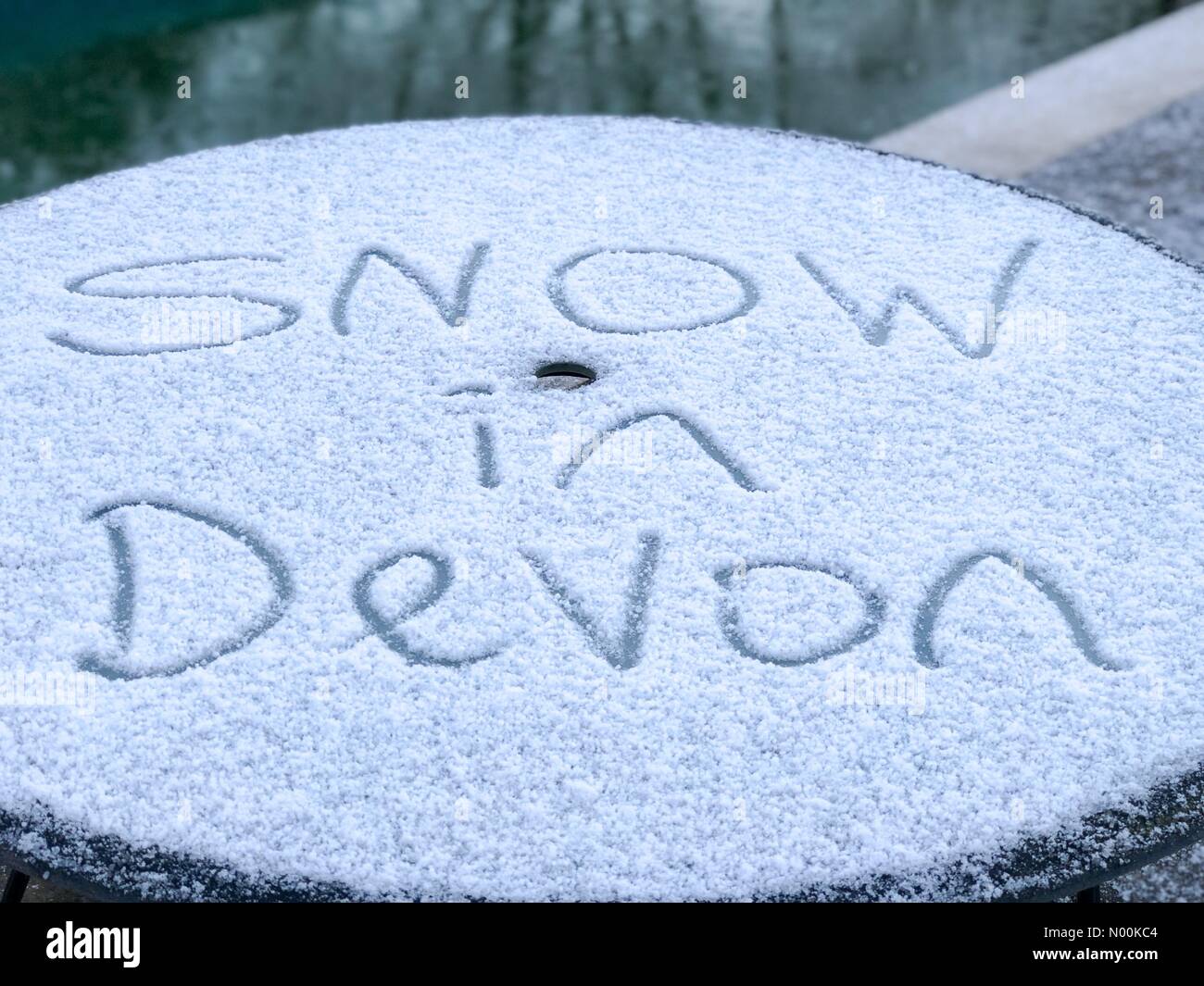 Marldon, Paignton, UK. 12th Feb, 2018. UK Weather: Snow in Devon. Love ...