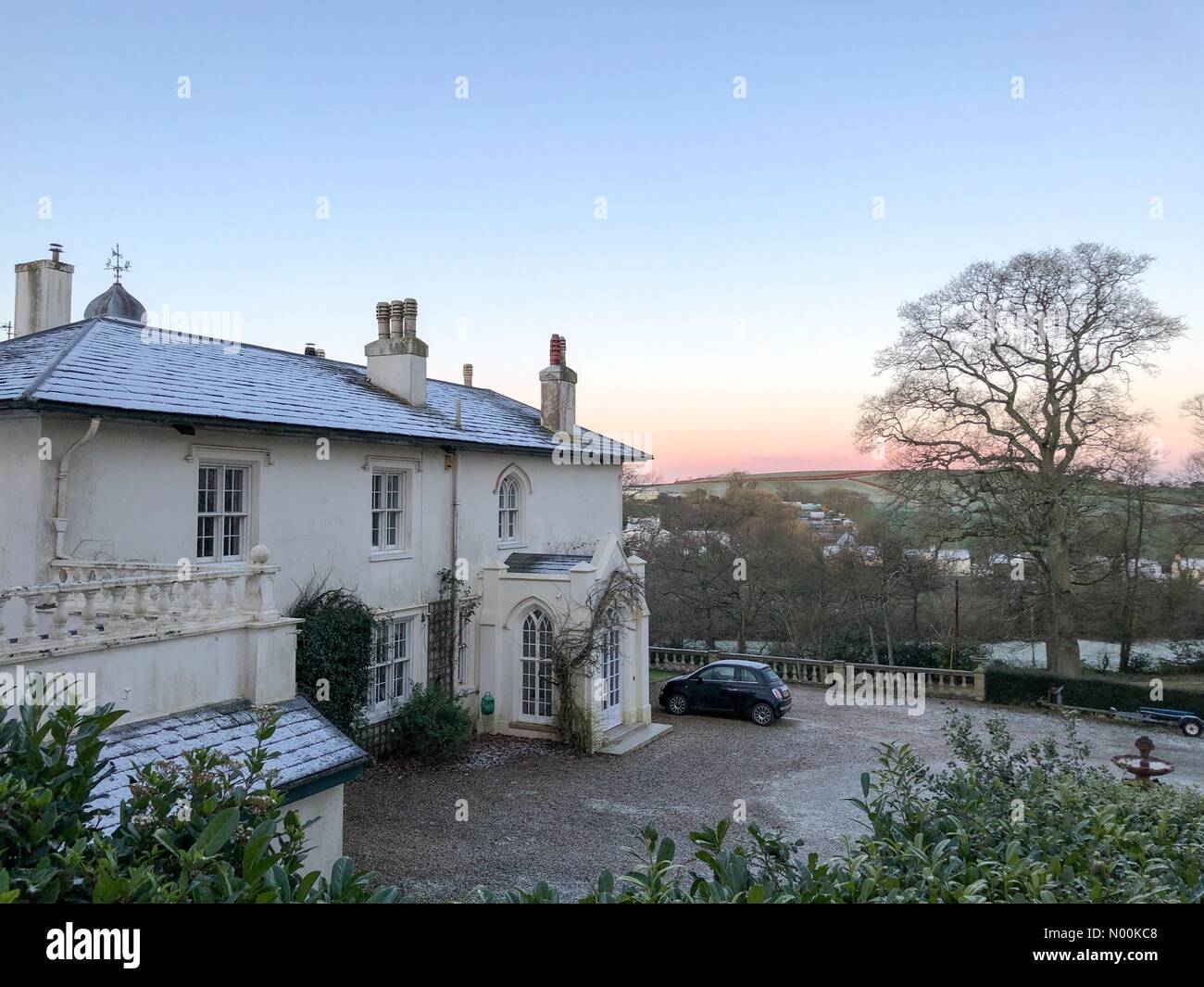 Marldon, Paignton, UK. 12th Feb, 2018. UK Weather: Snow in Devon. Love ...