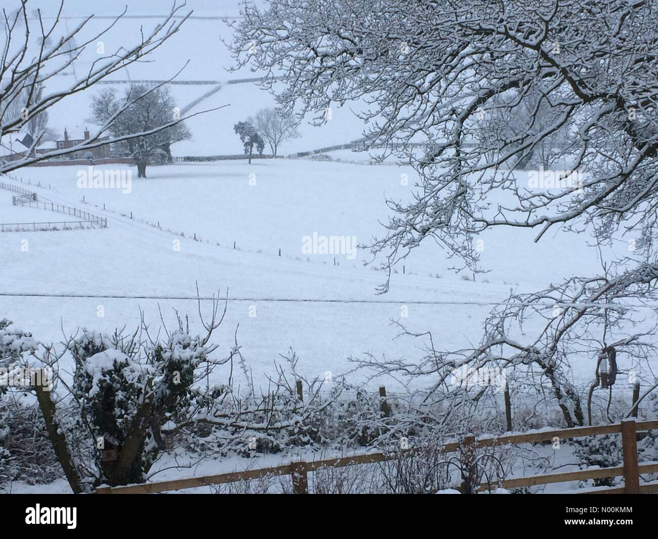York, UK. 27th Feb, 2018. UL Weather - Snow in North Yorkshire near ...