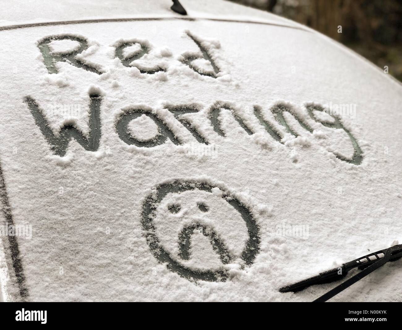 Godalming, UK. 01st Mar, 2018. UK Weather: Snowfall in Godalming ...