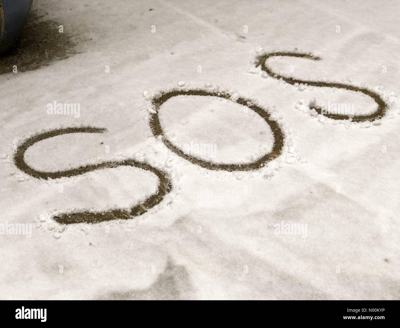 Godalming, UK. 01st Mar, 2018. UK Weather: Snowfall in Godalming ...
