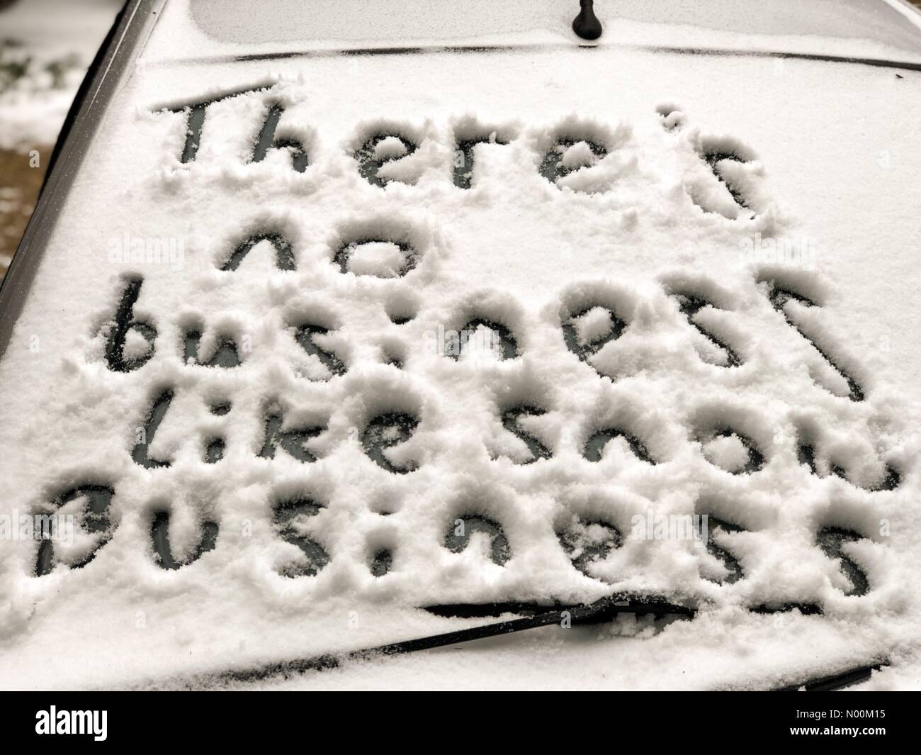 UK Weather: Snow in Godalming. Busbridge Lane, Godalming. 02nd March ...