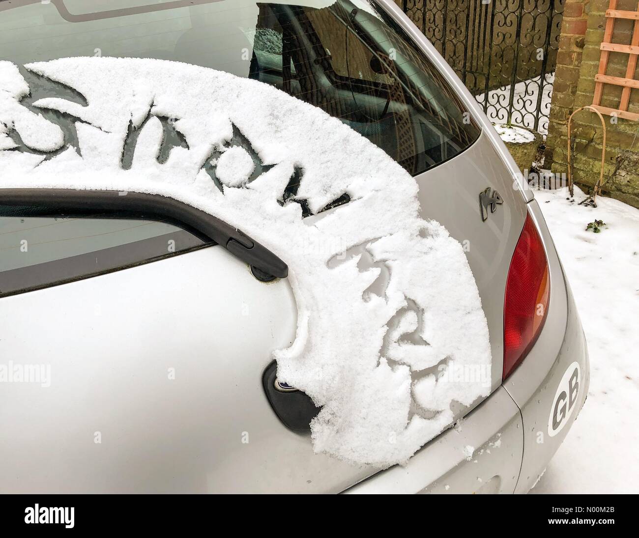 Godalming, UK. 03rd Mar, 2018. UK Weather: Snowmelt in Godalming ...