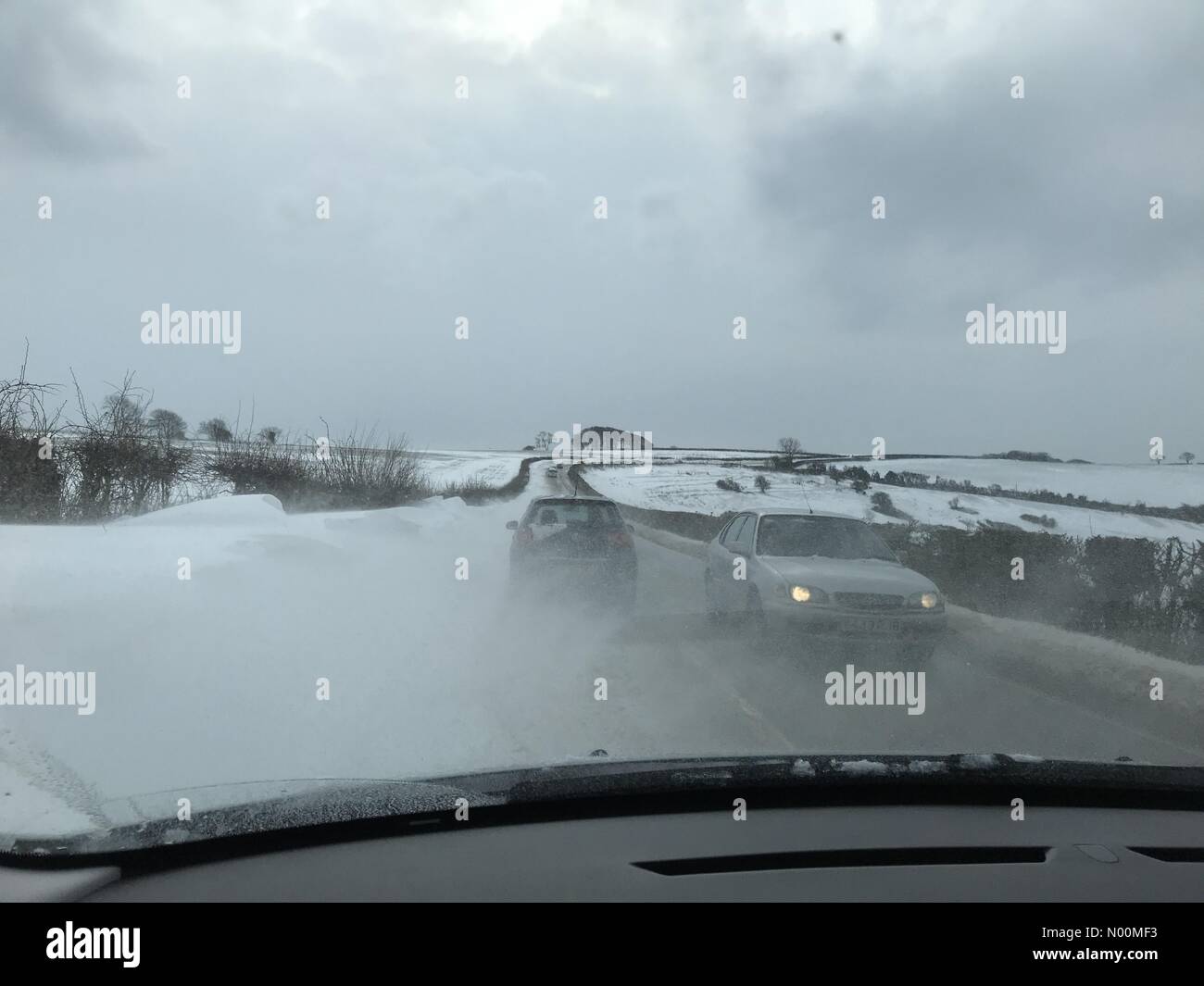 UK Weather: Driving conditions are still difficult on the A352 between ...