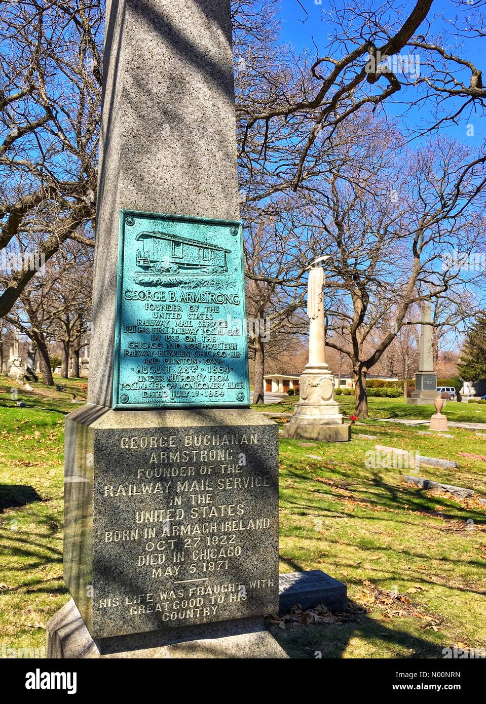 Chicago rosehill cemetery hi-res stock photography and images - Alamy