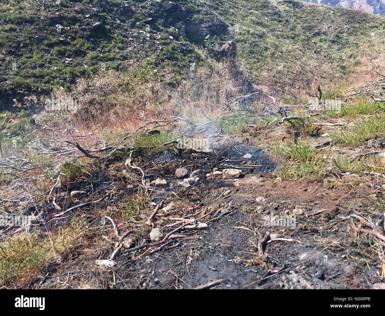 Saddleworth Moor fire continuing to burn - 28th June 2018. Continued ...