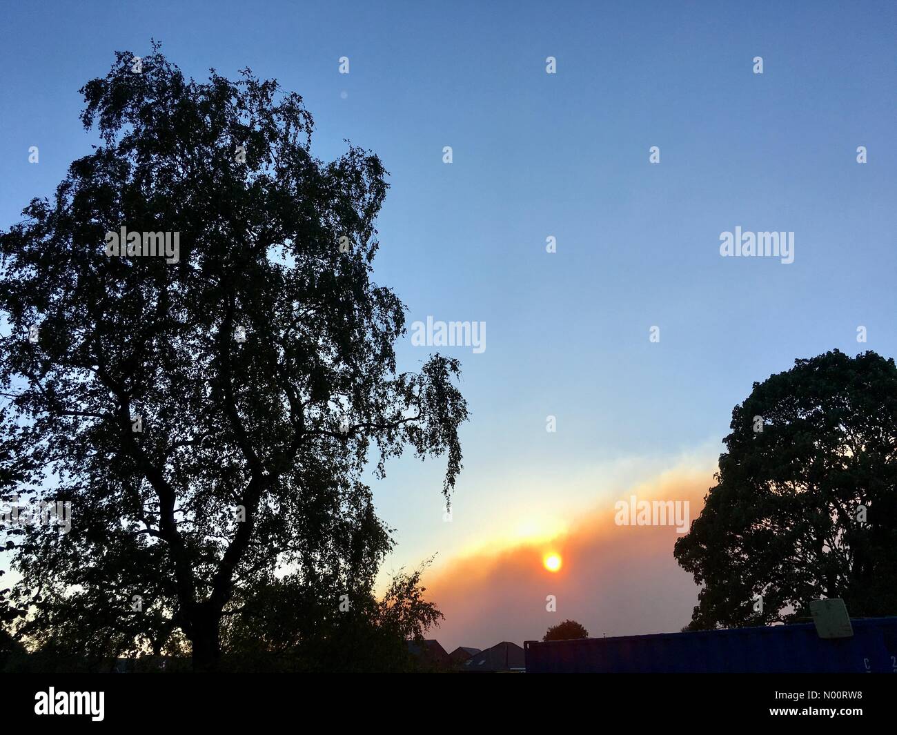Rivington fire sends clouds of smoke over Adlington in Lancashire. Sun ...