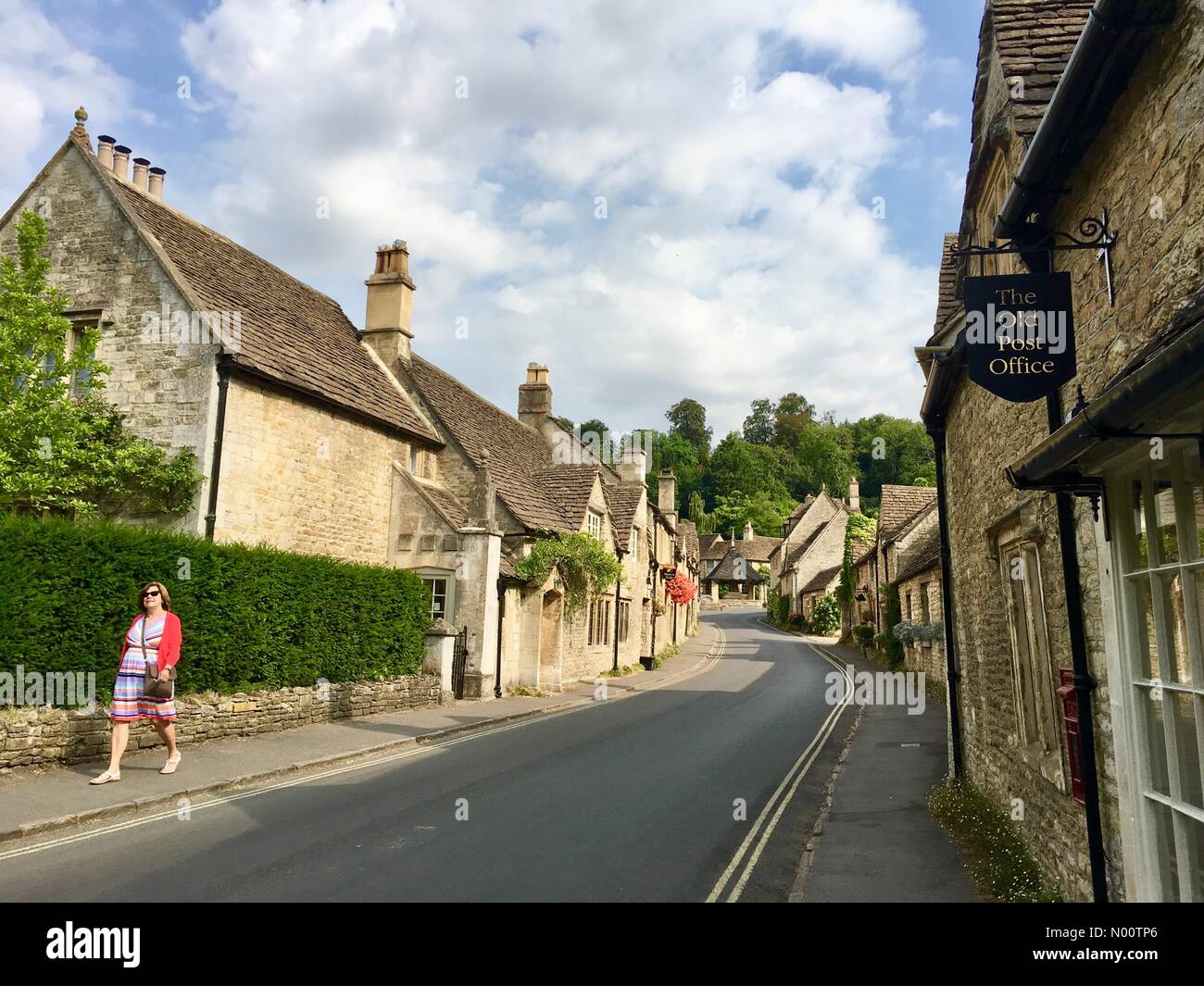 UK Weather: Warm day in the Cotswolds 20 July 2018 Castle Combe ...