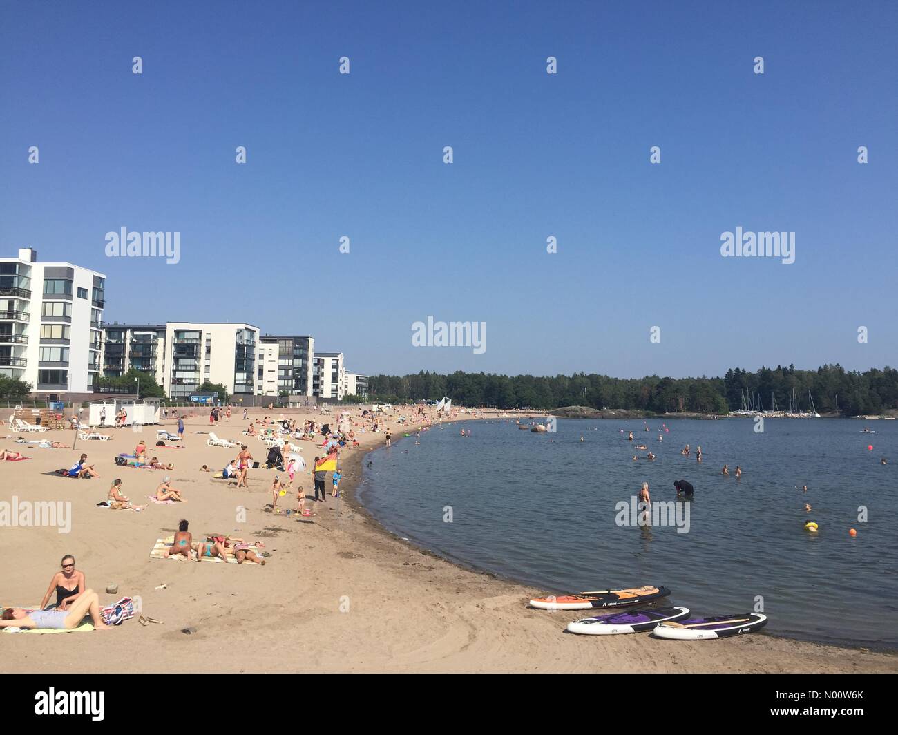 Helsinki Beach Finland Summer Stock Photos & Helsinki Beach Finland ...