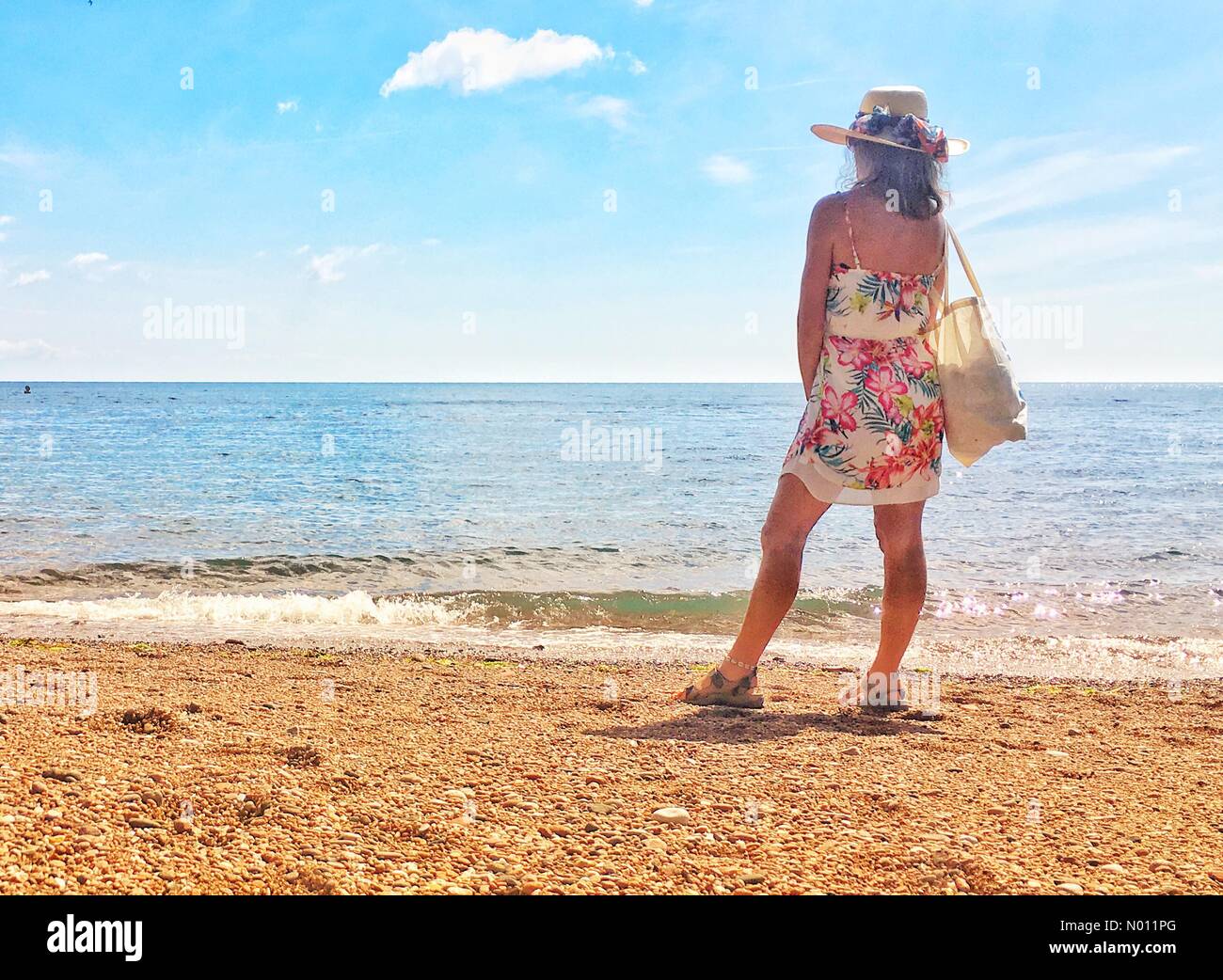 Maidencombe beach, Devon. 12th July 2019. UK Weather: Glorious day at ...