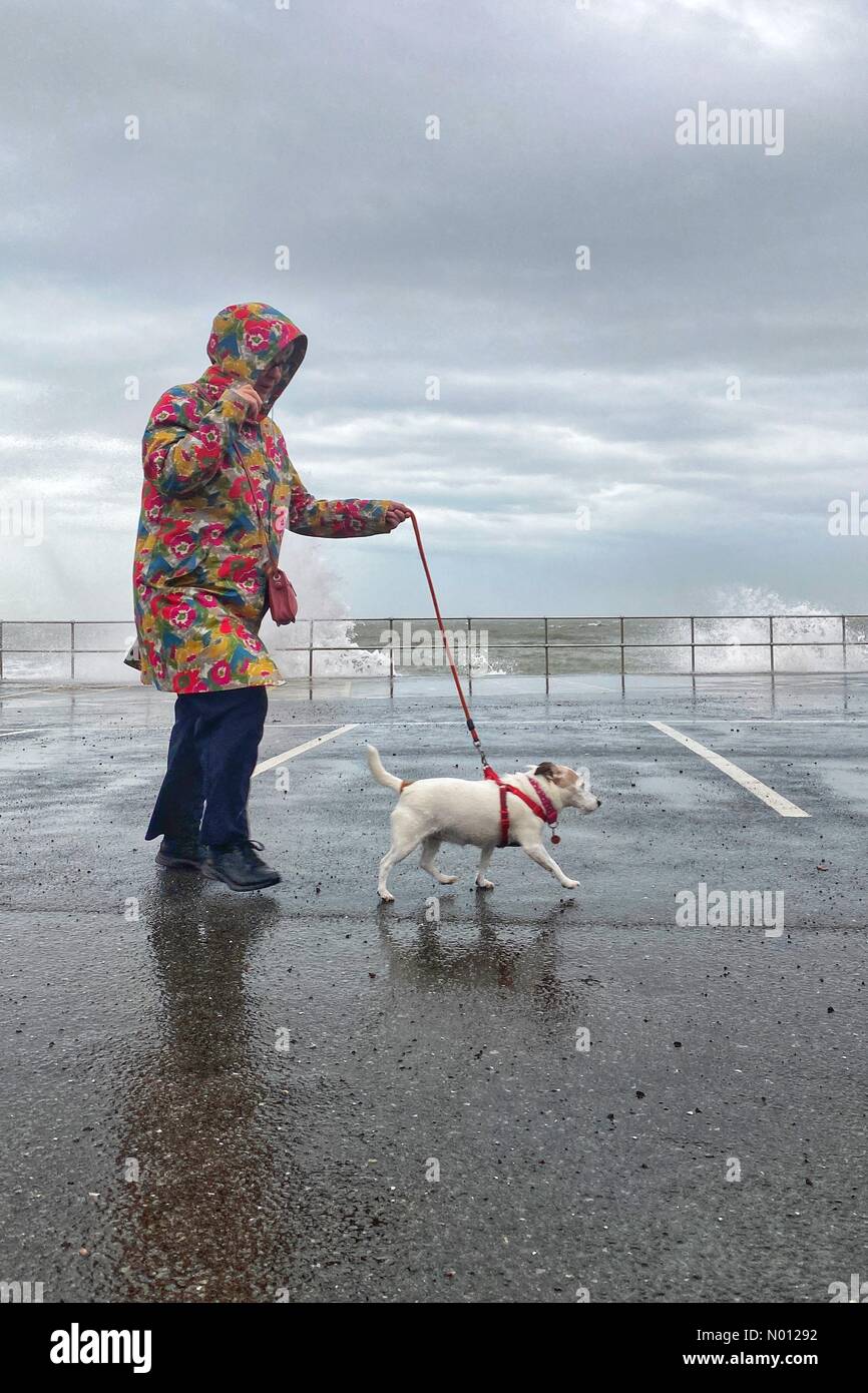 Teignmouth, Devon. 16th Jan 2020. UK Weather: Big waves at Teignmouth ...