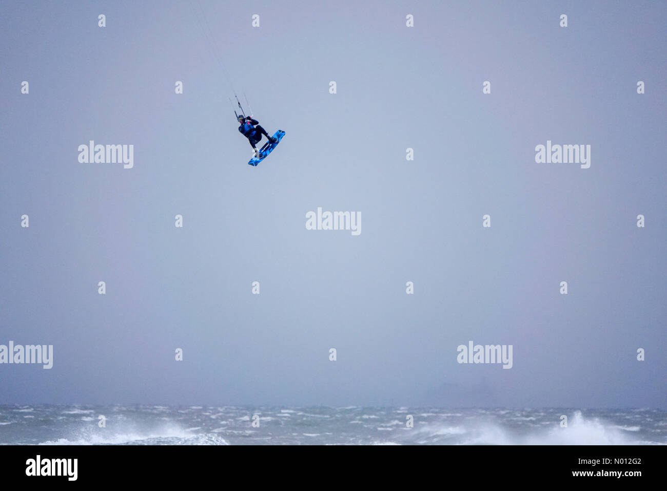 UK Weather: Coastal flooding at Hayling. Beachlands, Hayling Island ...