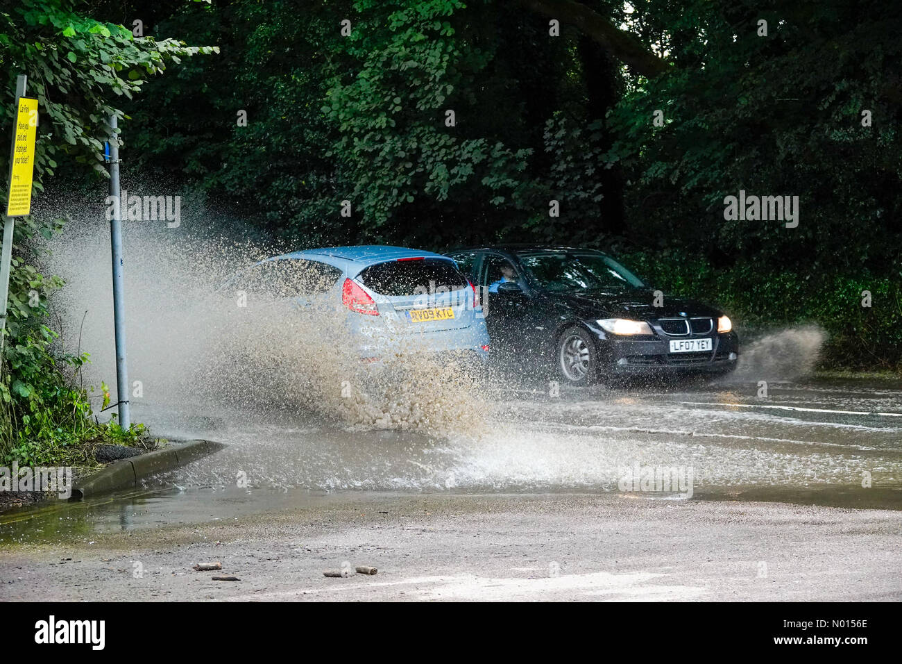 UK Weather: Flooding in Godalming. Station Lane, Godalming. 08th July ...