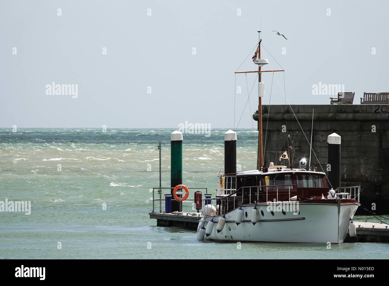 UK Weather: Windy in Ramsgate. Ramsgate Harbour, Ramsgate. 06th August ...