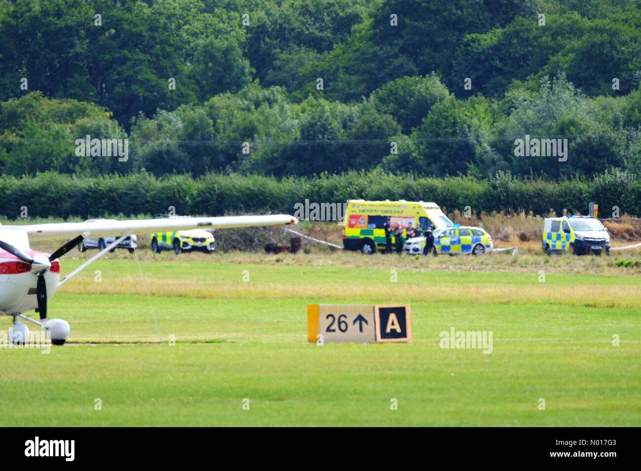 Aircraft accident Shobdon Herefordshire - Friday 26.8.22 - Emergency ...
