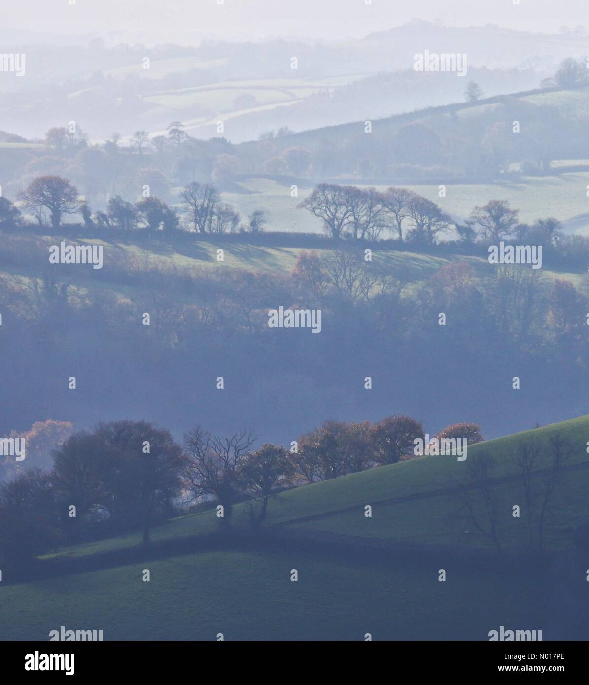 UK Weather: Hazy afternoon view over Dartmoor and the Teign Valley from ...