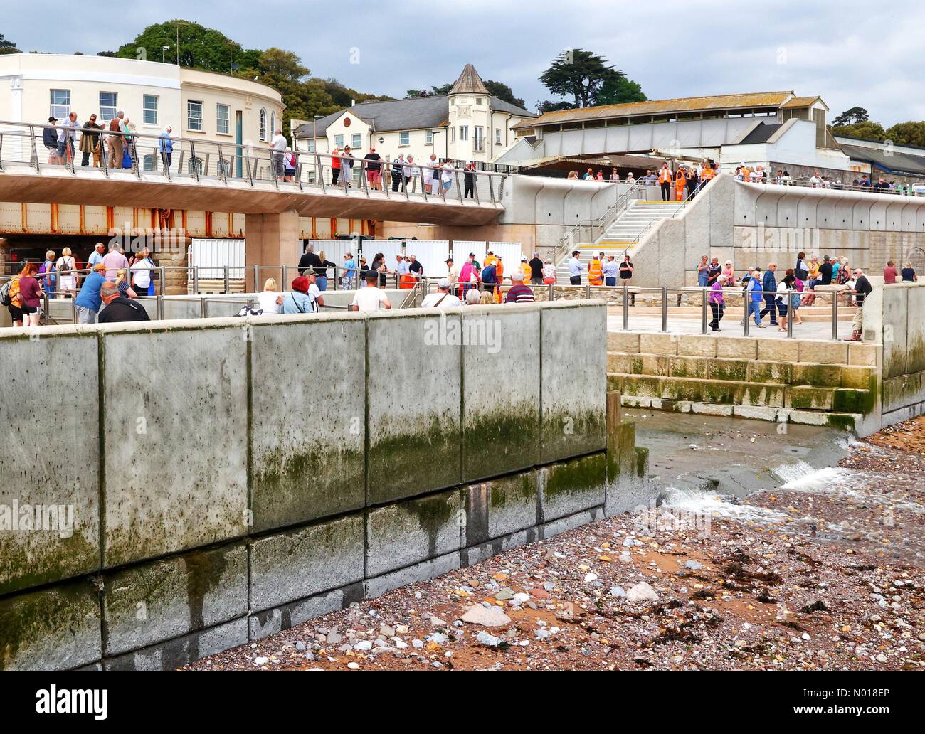 Dawlish, Devon, UK. 25th May, 2023. New sea wall opens in Dawlish. The ...