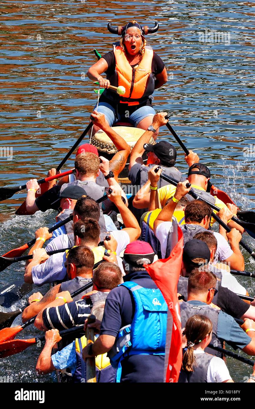 UK Weather: Crowds enjoy dragon boat festival in sunshine at Exeter ...