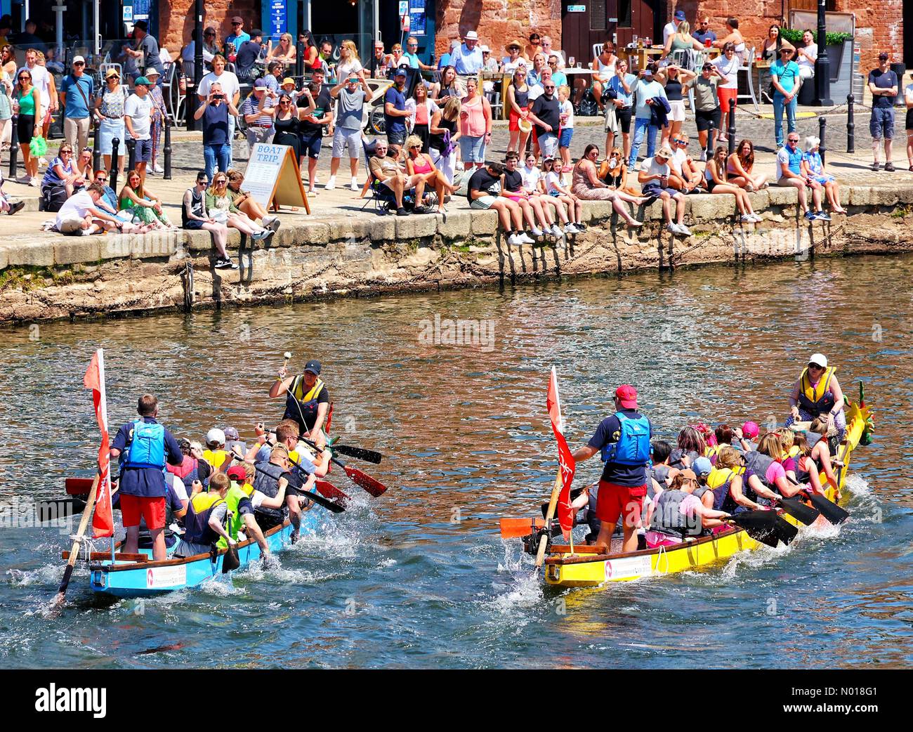 UK Weather: Crowds enjoy dragon boat festival in sunshine at Exeter ...