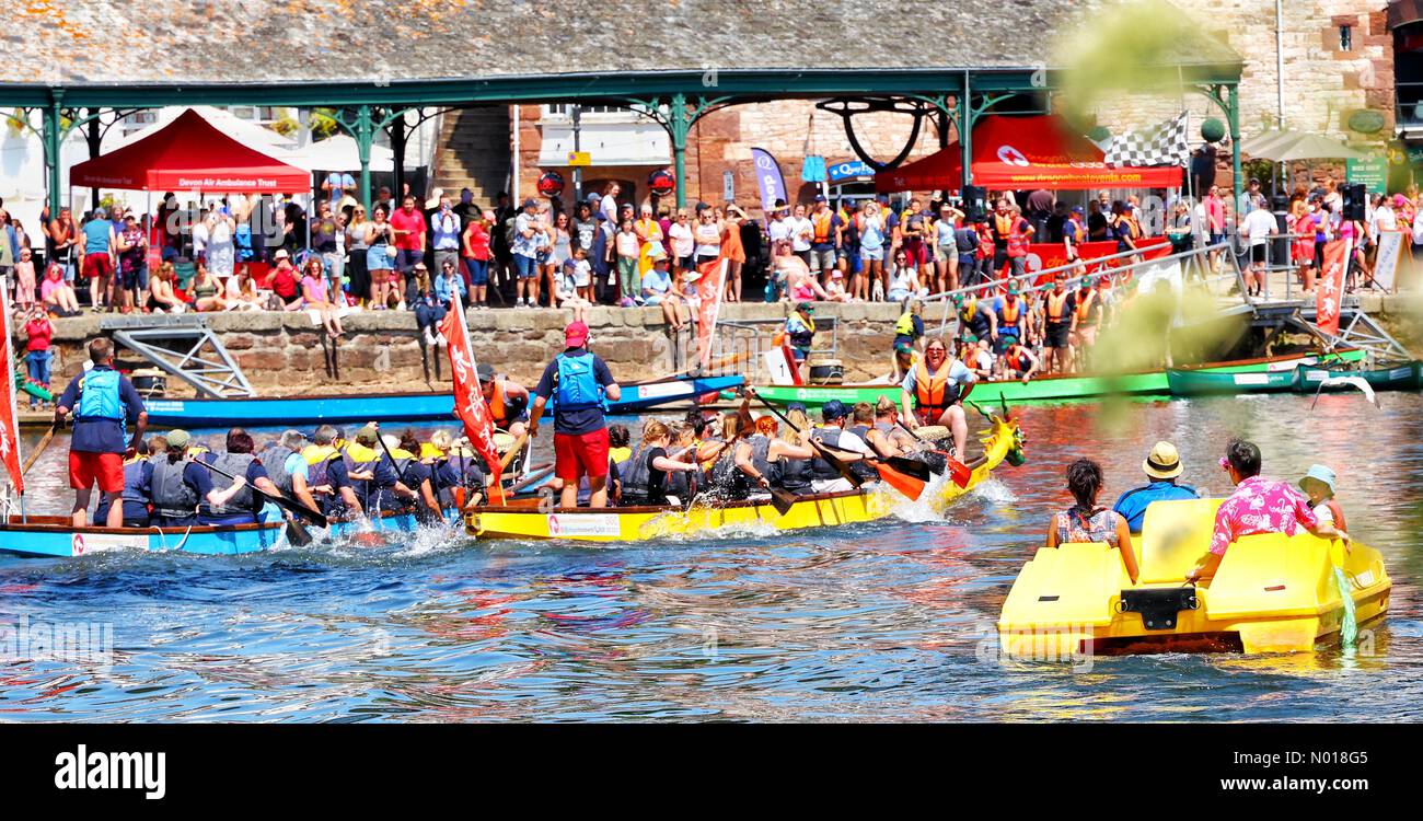 UK Weather: Crowds enjoy dragon boat festival in sunshine at Exeter ...