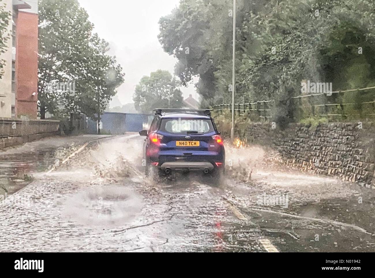 Exeter, Devon, UK. 17th Sep 2023. UK Weather: flooding during heavy ...