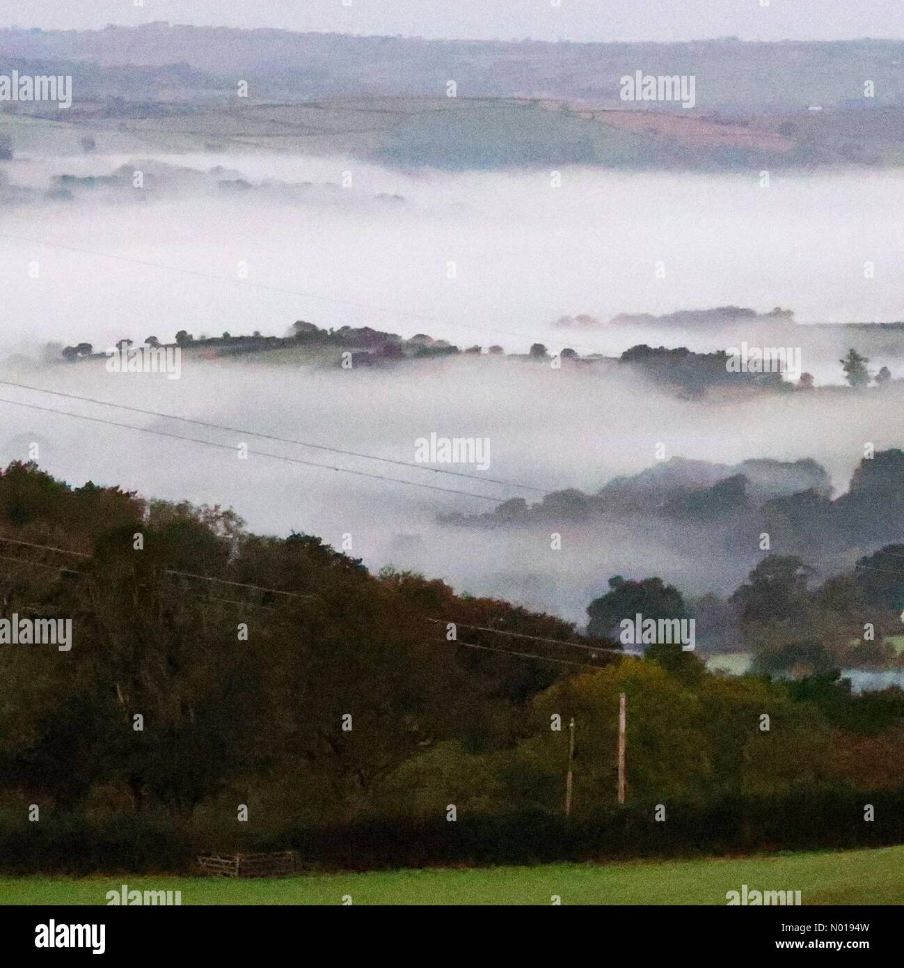 Doddiscombsleigh, Devon. 23rd Sep 2023. UK Weather: Early morning cloud ...