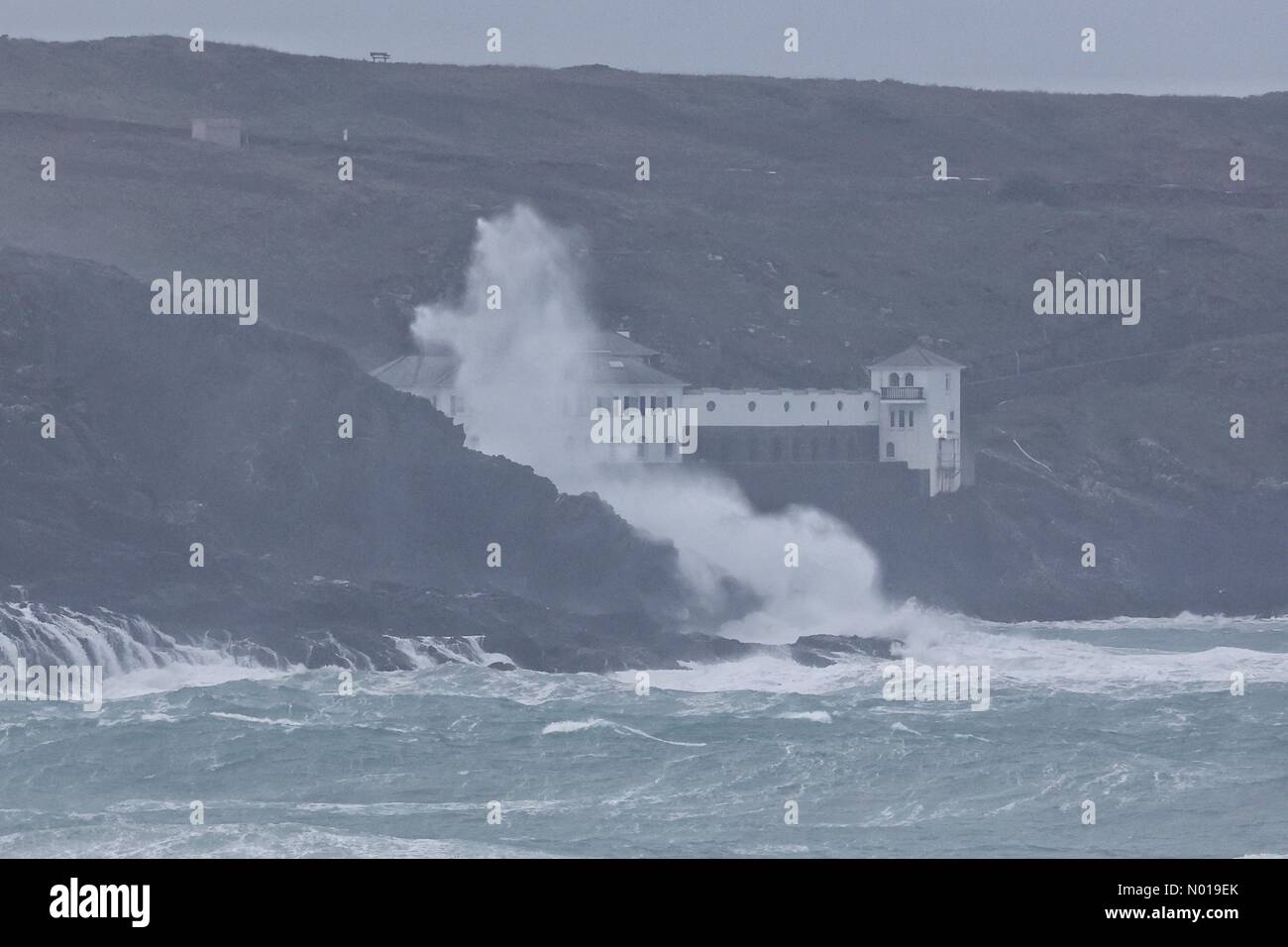 Newquay, Cornwall. 19th Nov 2023. UK Weather: Big waves and high winds at Newquay, Cornwall, UK ...