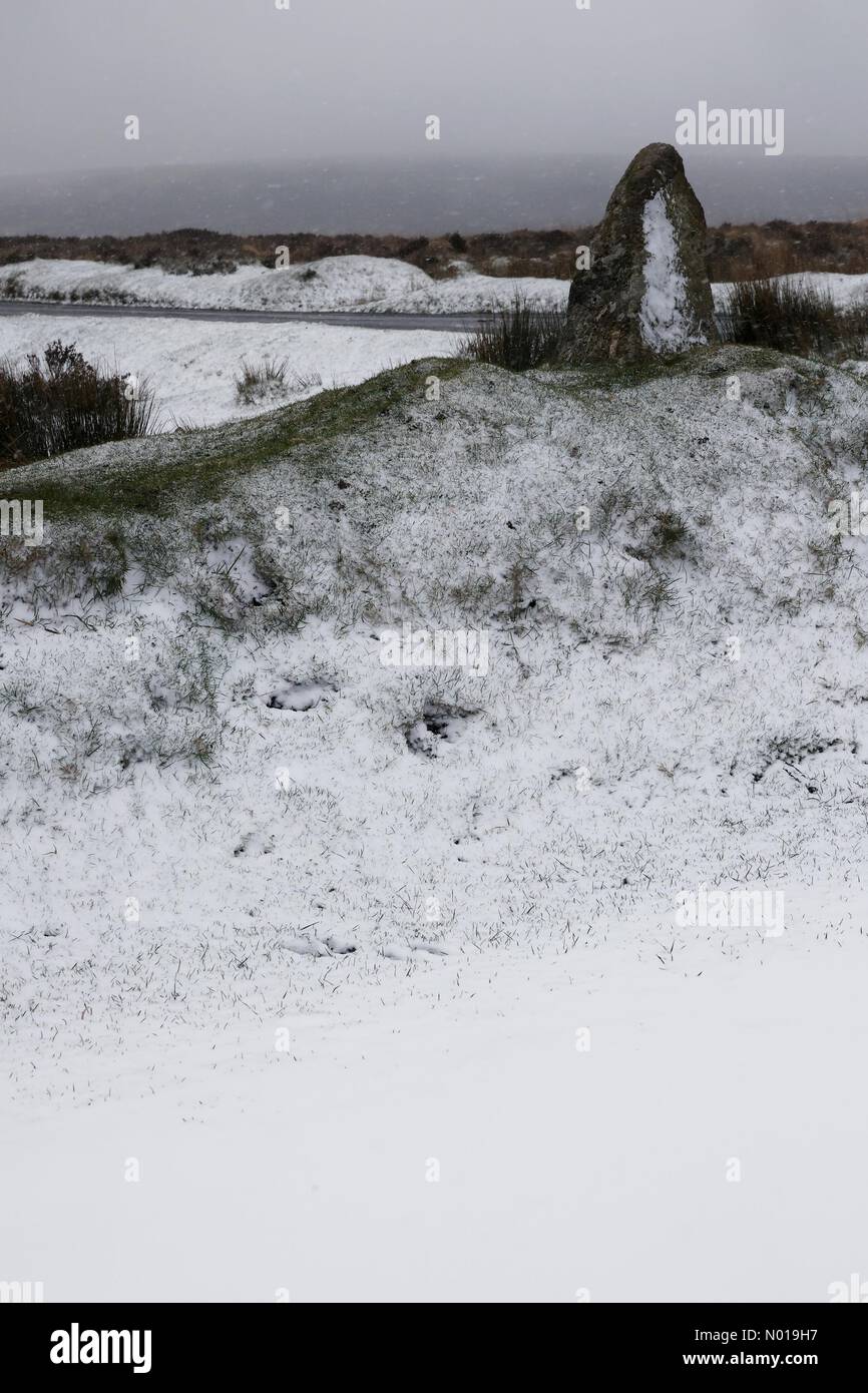UK Weather: Snow on Dartmoor, Devon, UK. 30 November, 2023. Credit ...