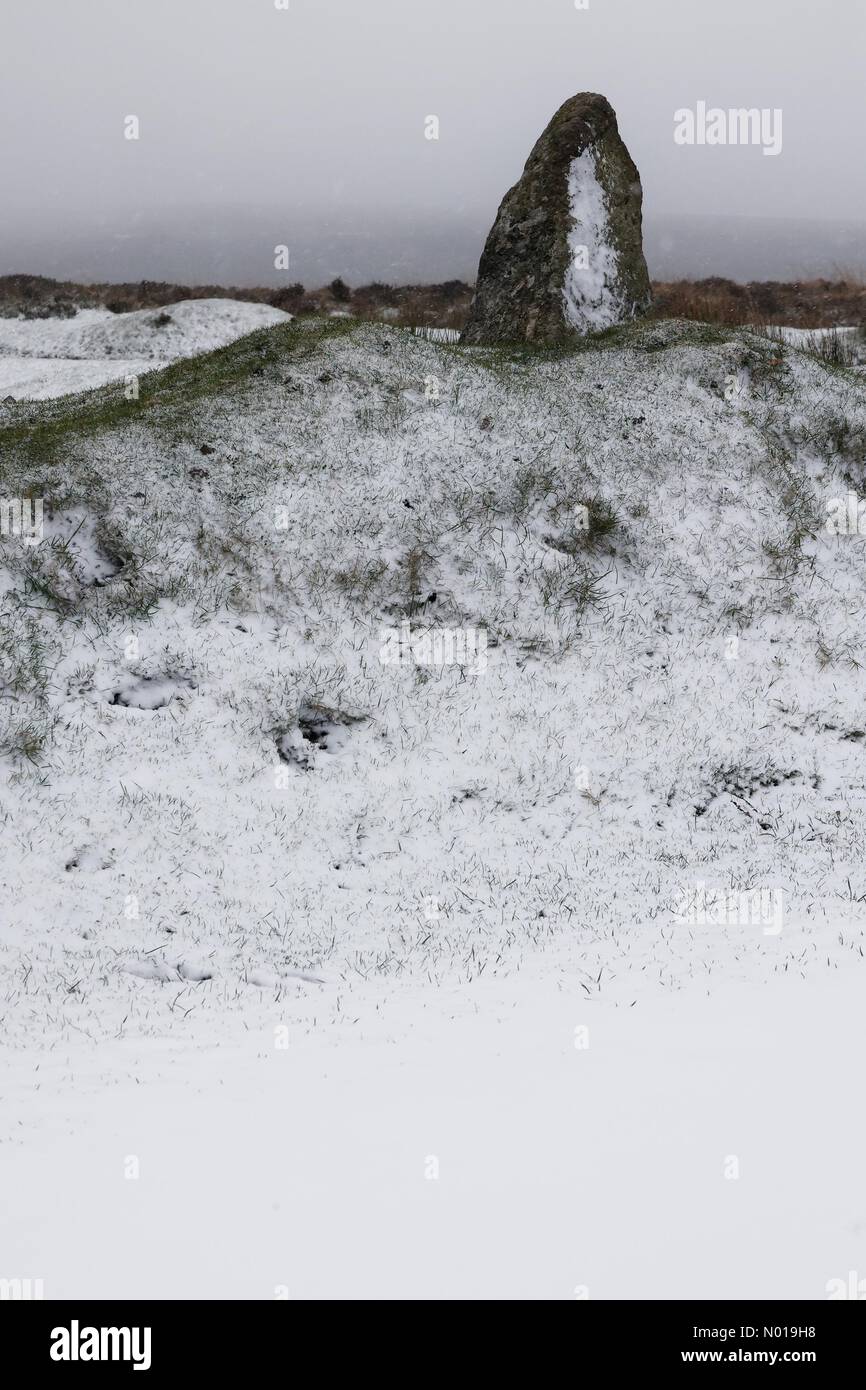 UK Weather: Snow on Dartmoor, Devon, UK. 30 November, 2023. Credit ...