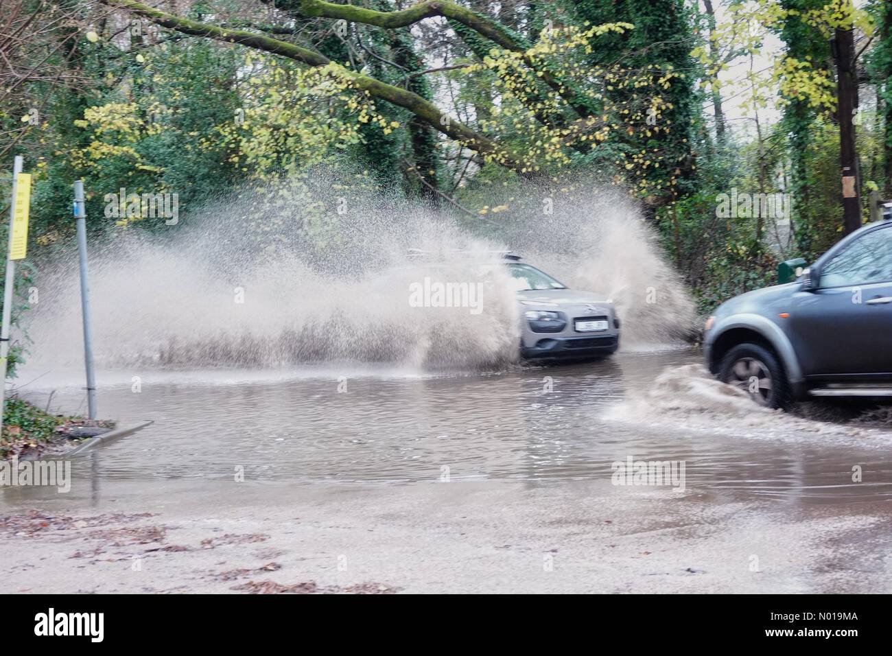 UK Weather: Flooding in Godalming. Station Lane, Godalming. 09th ...
