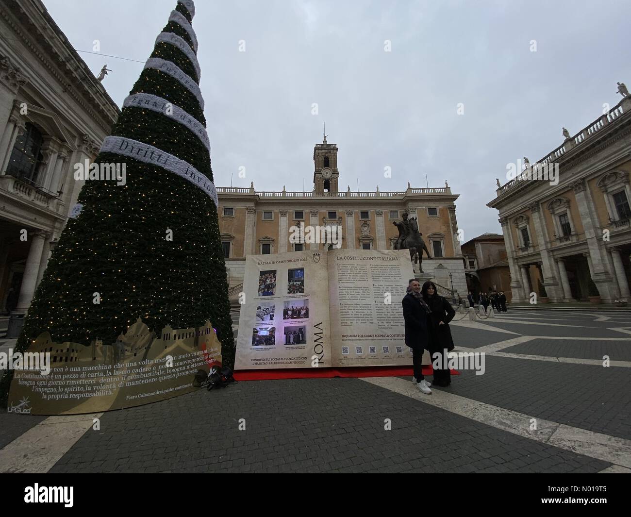 Italian republic constitution document commemoration, Rome, Italy Stock ...