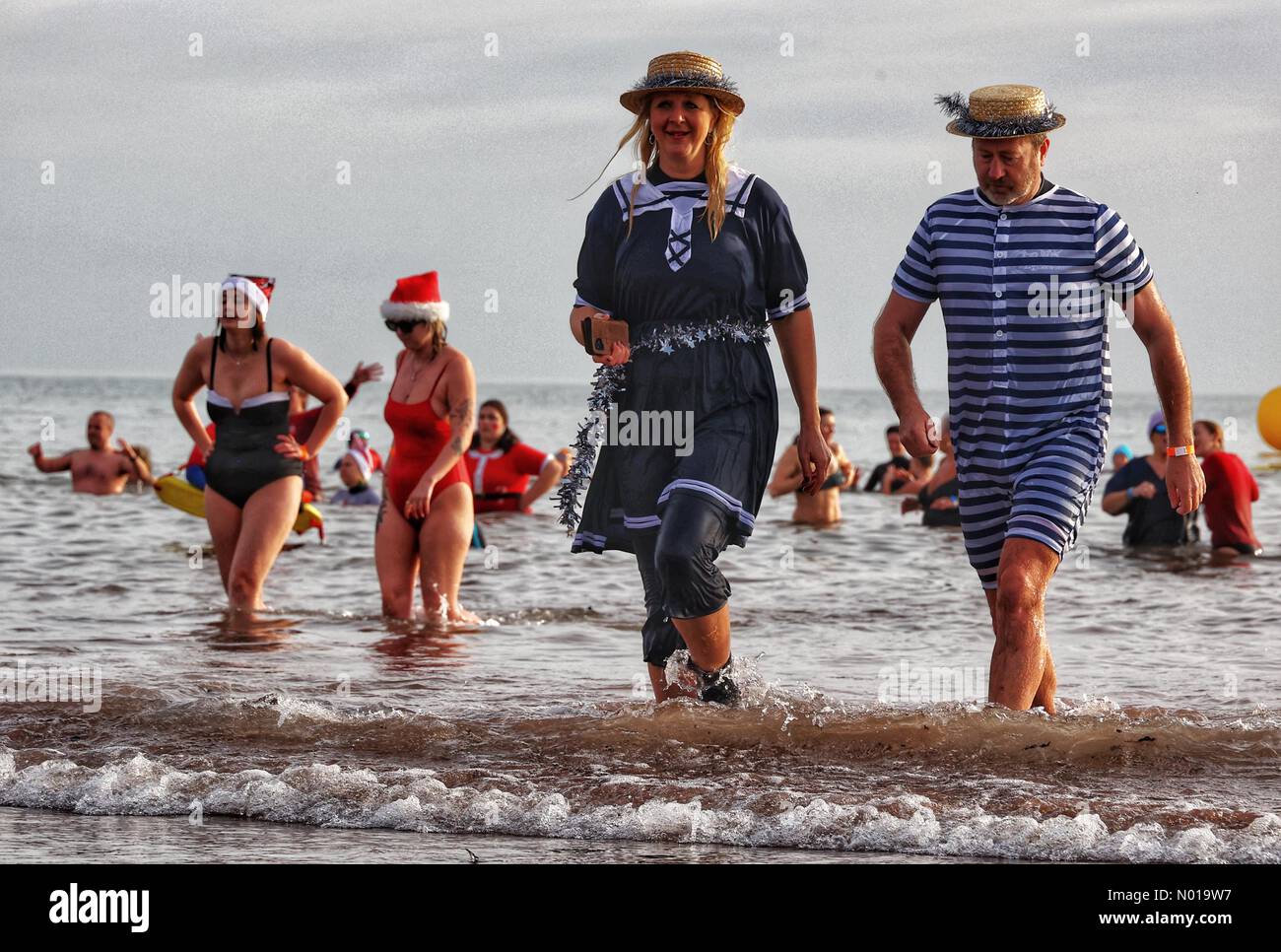 Colourful crowds flood Teignmouth beach for the popular annual Boxing ...