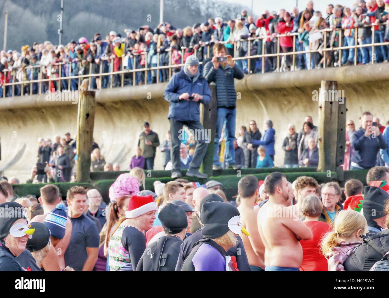 Colourful crowds flood Teignmouth beach for the popular annual Boxing ...