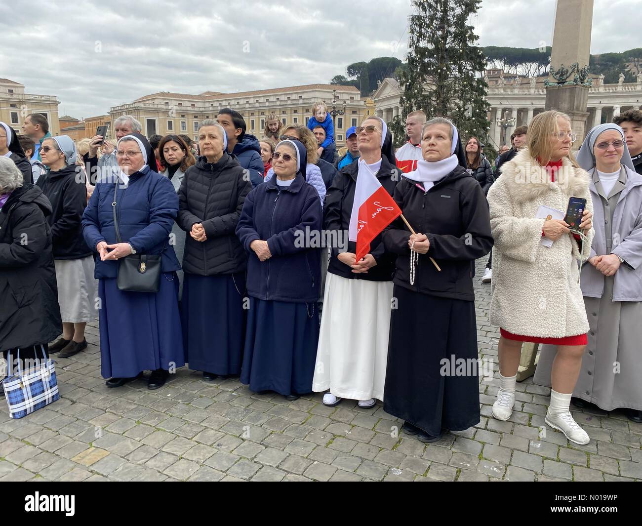 Rome, Italy. 26 December 2023. Pope Francis delivers The Angelus Prayer ...