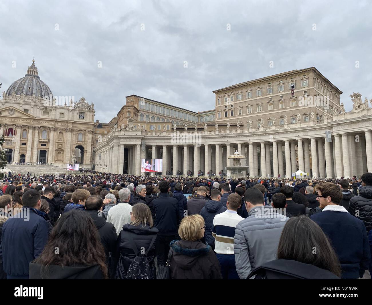 Rome, Italy. 26 December 2023. Pope Francis delivers The Angelus Prayer ...