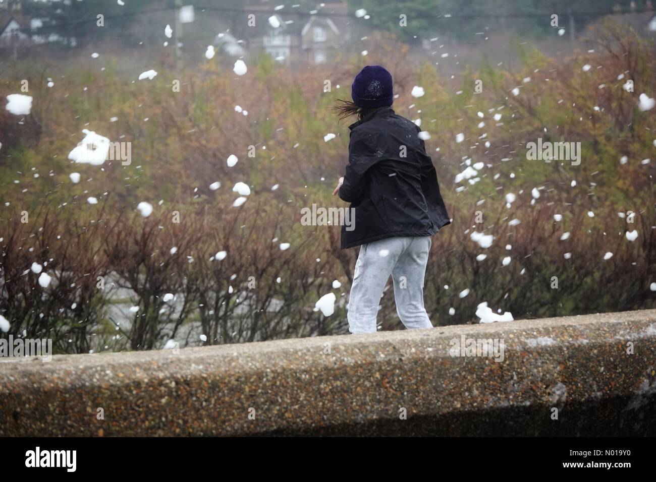 UK Weather: Storm Gerrit, Isle of Wight. Freshwater Bay, Totland. 27th ...
