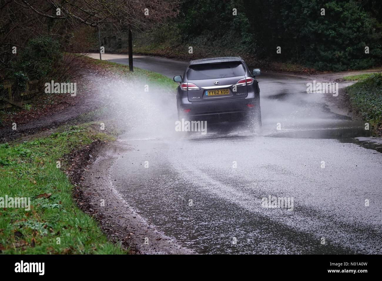 UK Weather: Flooding in Godalming. Tuesley Lane, Godalming. 30th ...