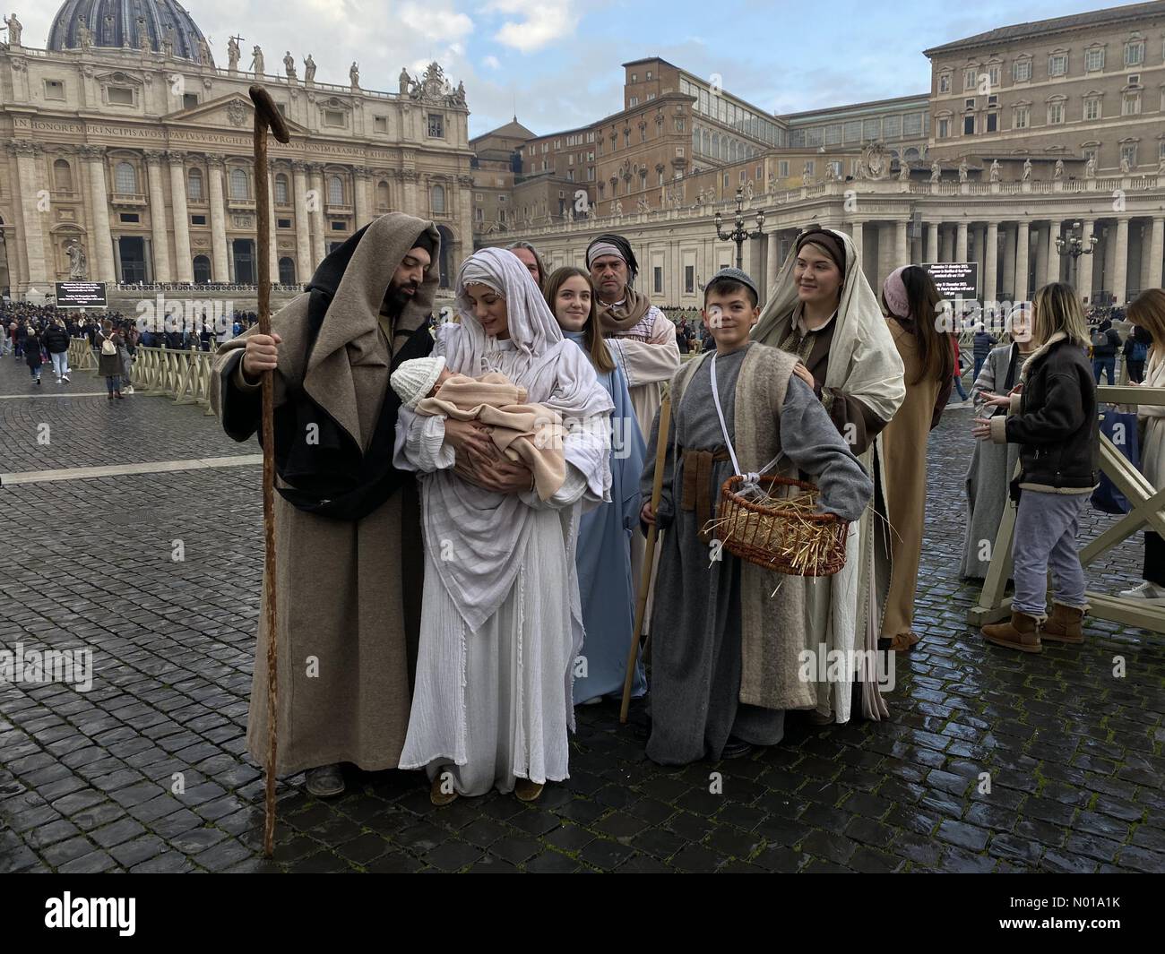 Vatican, Rome, Italy. 31 December 2023. People dressed in biblical ...