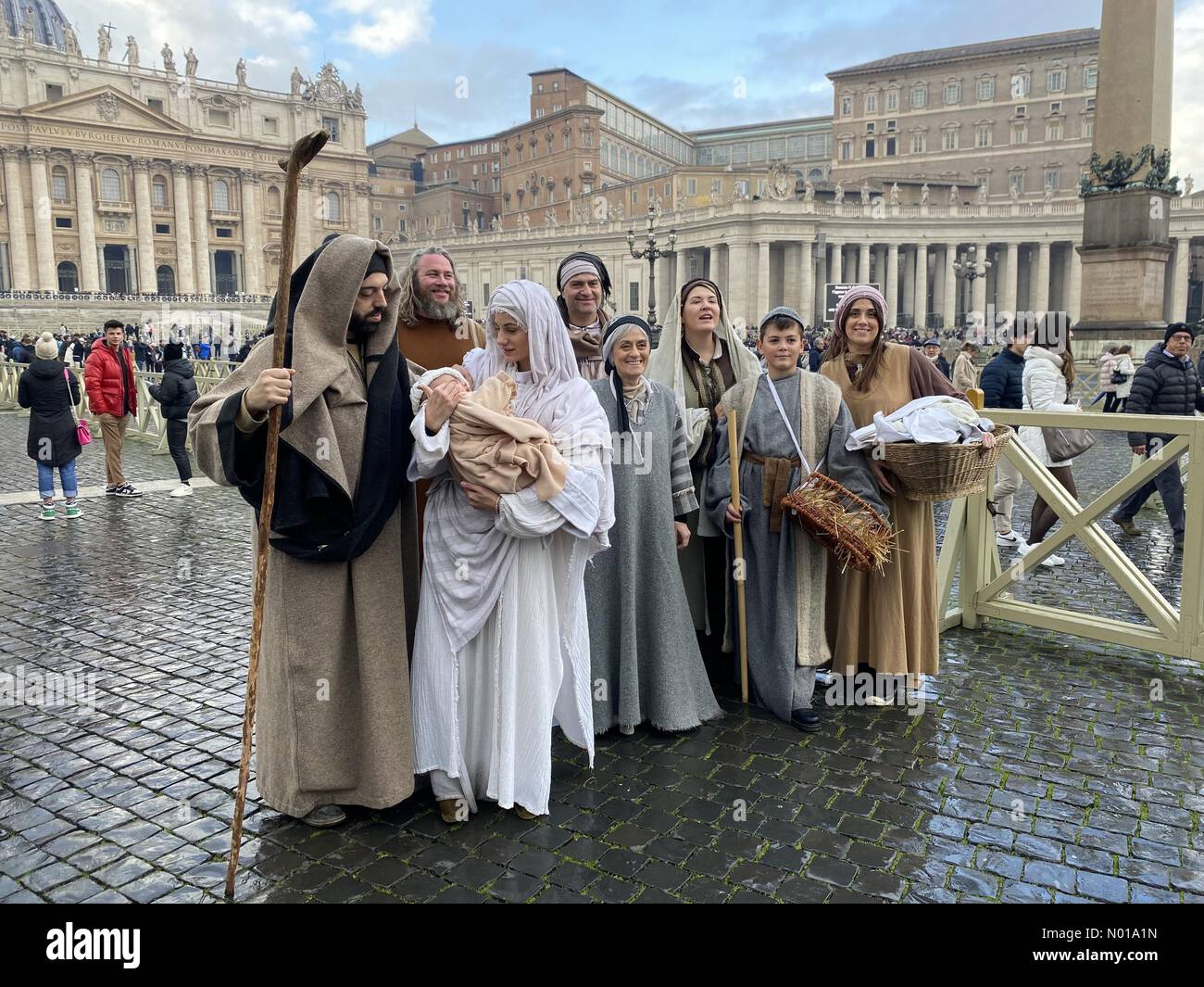 Vatican, Rome, Italy. 31 December 2023. People dressed in biblical ...