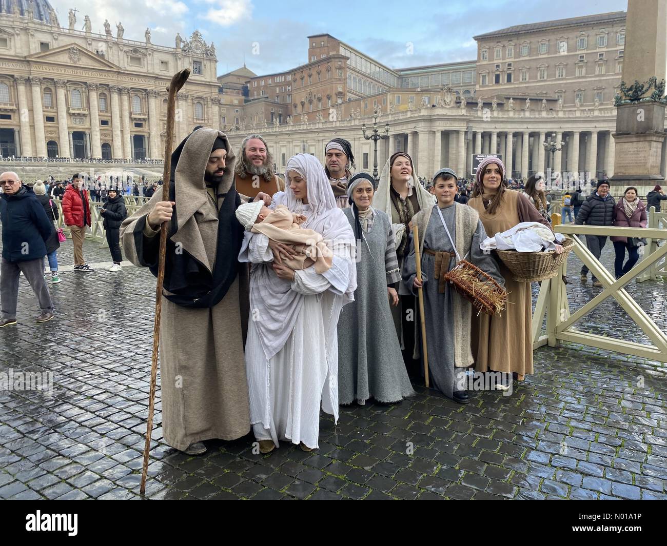 Vatican, Rome, Italy. 31 December 2023. People dressed in biblical ...