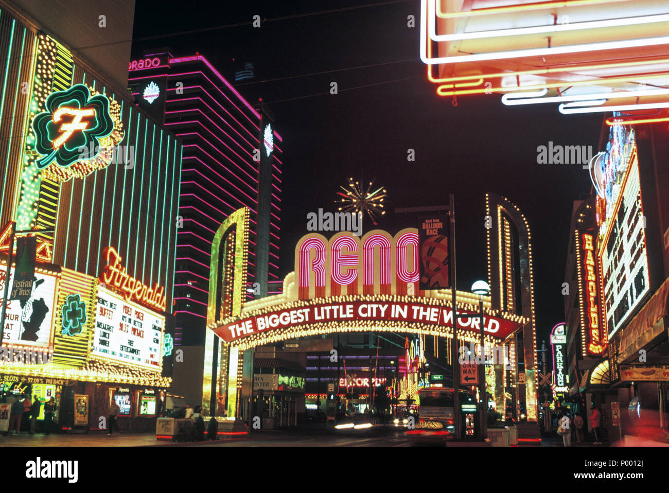 1992 HISTORICAL RENO NEON ARCHWAY SIGN VICTORIA STREET RENO NEVADA USA ...