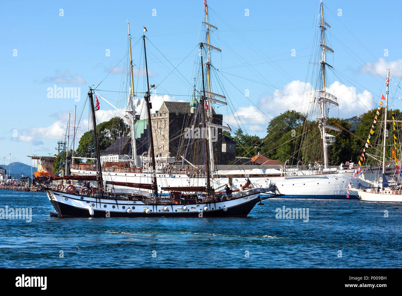 Tall Ships Race 2008. Bergen, Norway. The UK "Trinovante" (gaff ...