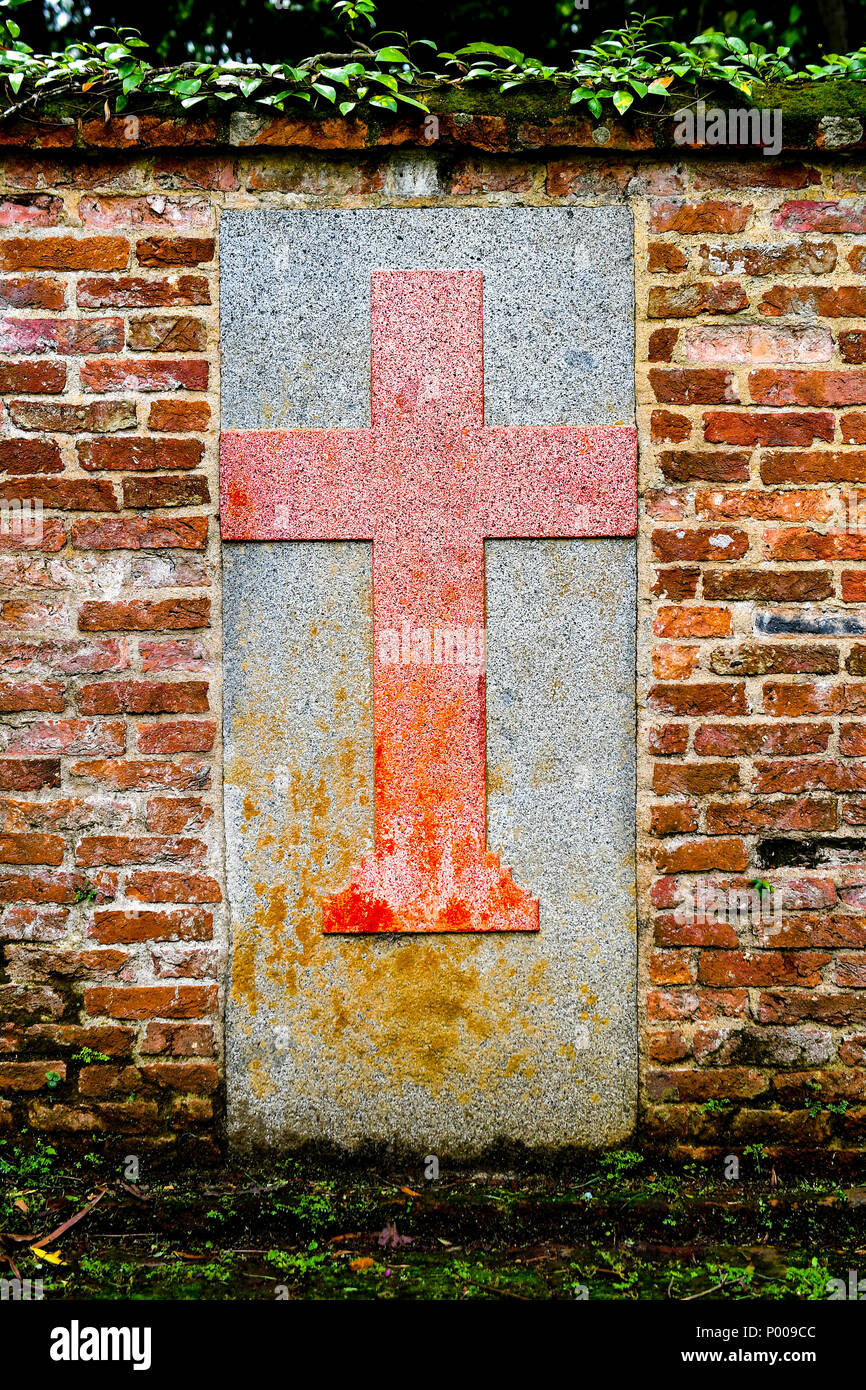 stone relief red cross Stock Photo - Alamy