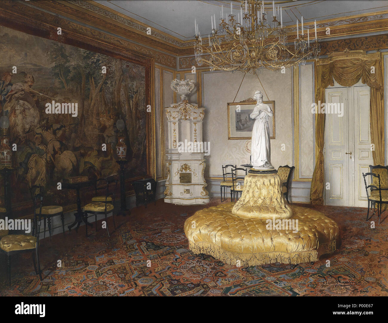 . German: Großbürgerliches Interieur . by 1927. Johann Hamza (1850–1927 ...