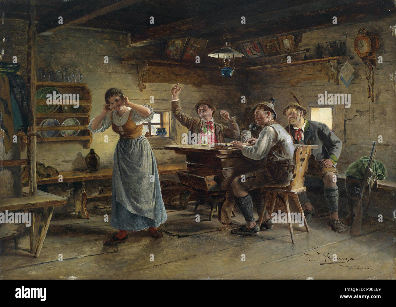 . German: Musikalische Unterhaltung auf der Alm . by 1927. Johann Hamza ...