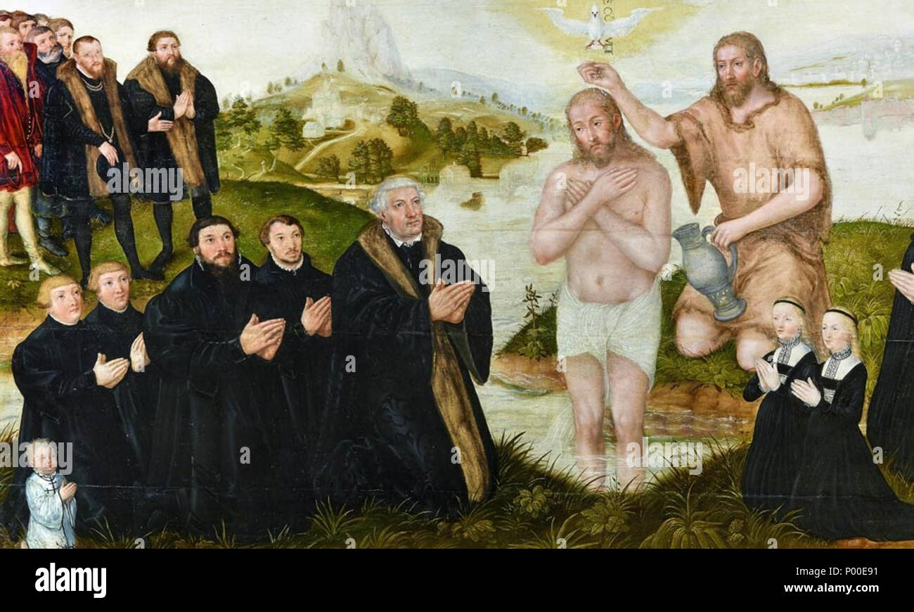 . English: Lucas Cranach the Younger: Epitaph for Johannes Bugenhagen and his family, showing ...