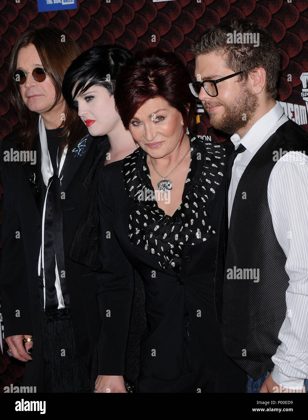 Osbourne family - Ozzy, Kelly, Sharon and Jack - Spike TV Scream 2008 ...
