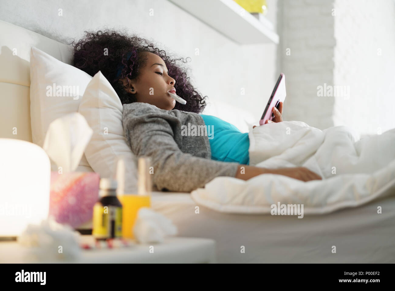 Female fever bed hi-res stock photography and images - Alamy