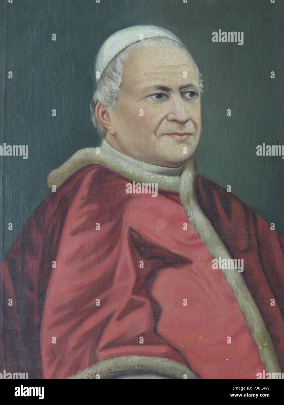 . Depicted person: Pio IX . 19th century 3 OleoPioIX Stock Photo - Alamy