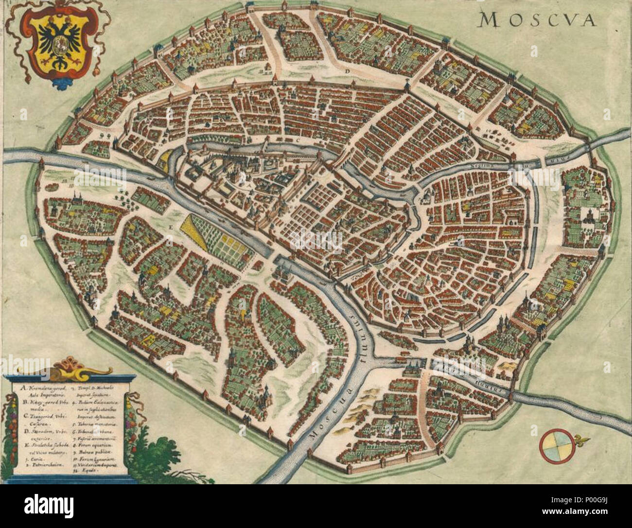 Historical moscow map hi-res stock photography and images - Alamy